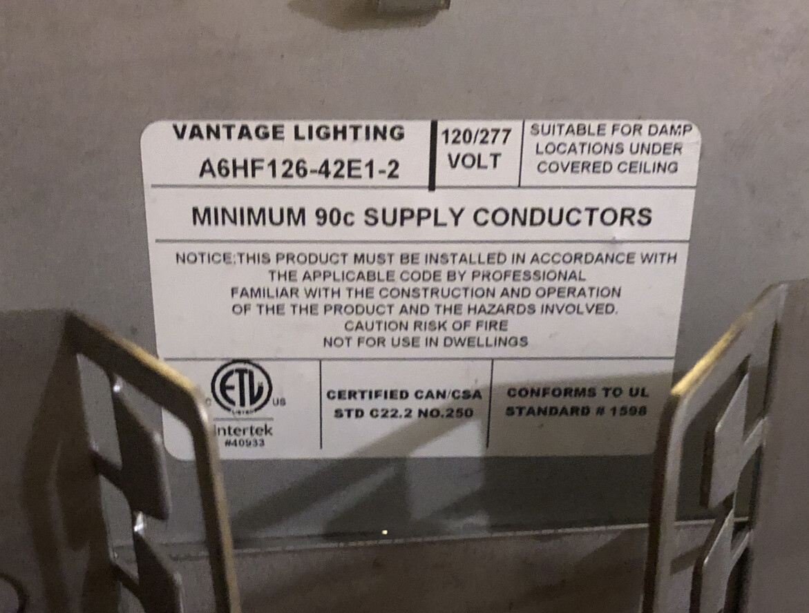 Atlantic Lighting 68226E1/2 Fixture with Advance ICF-2S26-H1-LD, Type C ...