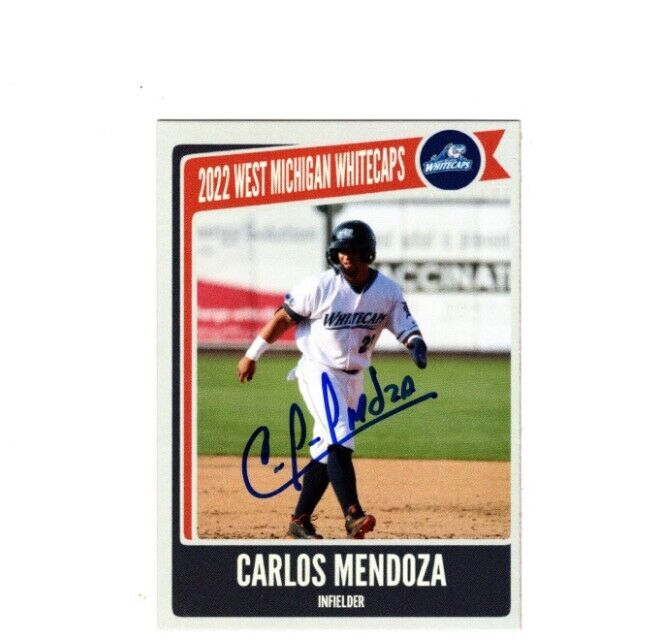 Carlos Mendoza signed autographed 2022 West Michigan Whitecaps custom card c | eBay