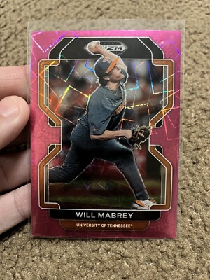 2022 Will Mabrey Panini Prizm Draft Picks Neon Pink Velocity #PDP168 | eBay
