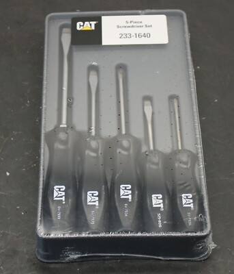 CAT Caterpillar 233-1640 5pc Screwdriver Set Hard Plastic Old Style ...