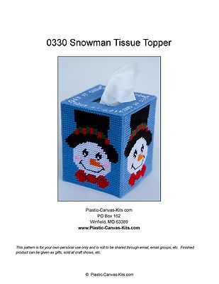 "Let it Snow" Snowman Tissue Topper-Plastic Canvas Pattern or Kit | eBay