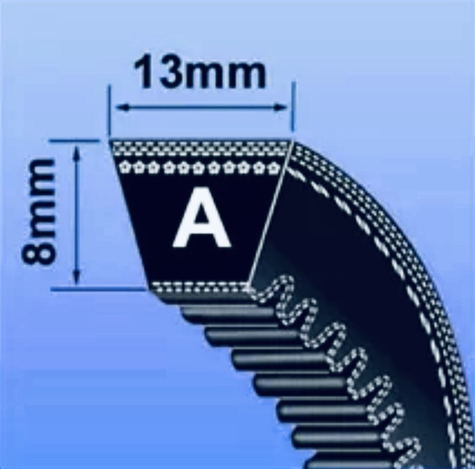 AX SEC V BELT ( AX SECTION BRANDED 13 x 8MM V BELT ) - CHOOSE SIZE IN ...