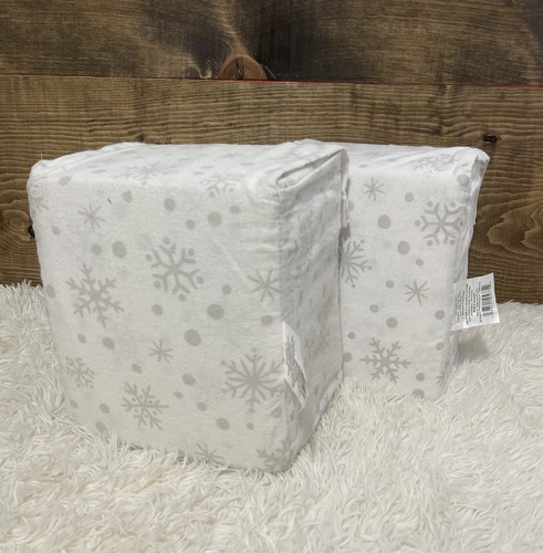 Lot of 2 Twin Christmas Flannel Sheet Set Snowflake - Wondershop™ NEW ...