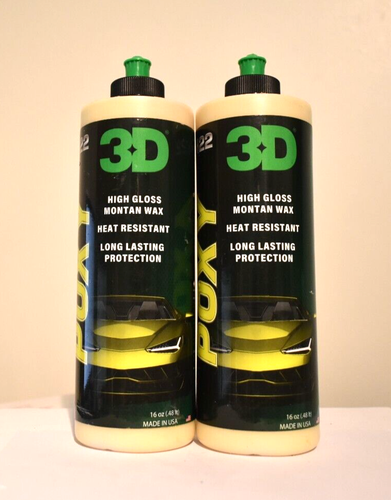 Lot of 2~~3D Poxy Montan Butter Car Wax High Gloss Deep Shine 16 oz. | eBay