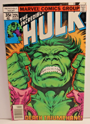 MARVEL COMICS THE INCREDIBLE HULK DEATH TRIUMPHANT! #225 JULY 1978 | eBay