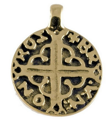 Replik Wikinger Roskilde Anhänger Münzanhänger BRONZE Knut dem Großen ...