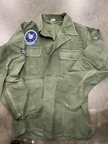 Vtg Vietnam Era USAF Air Force Major OG-107 Style Fatigue Uniform Shirt ...