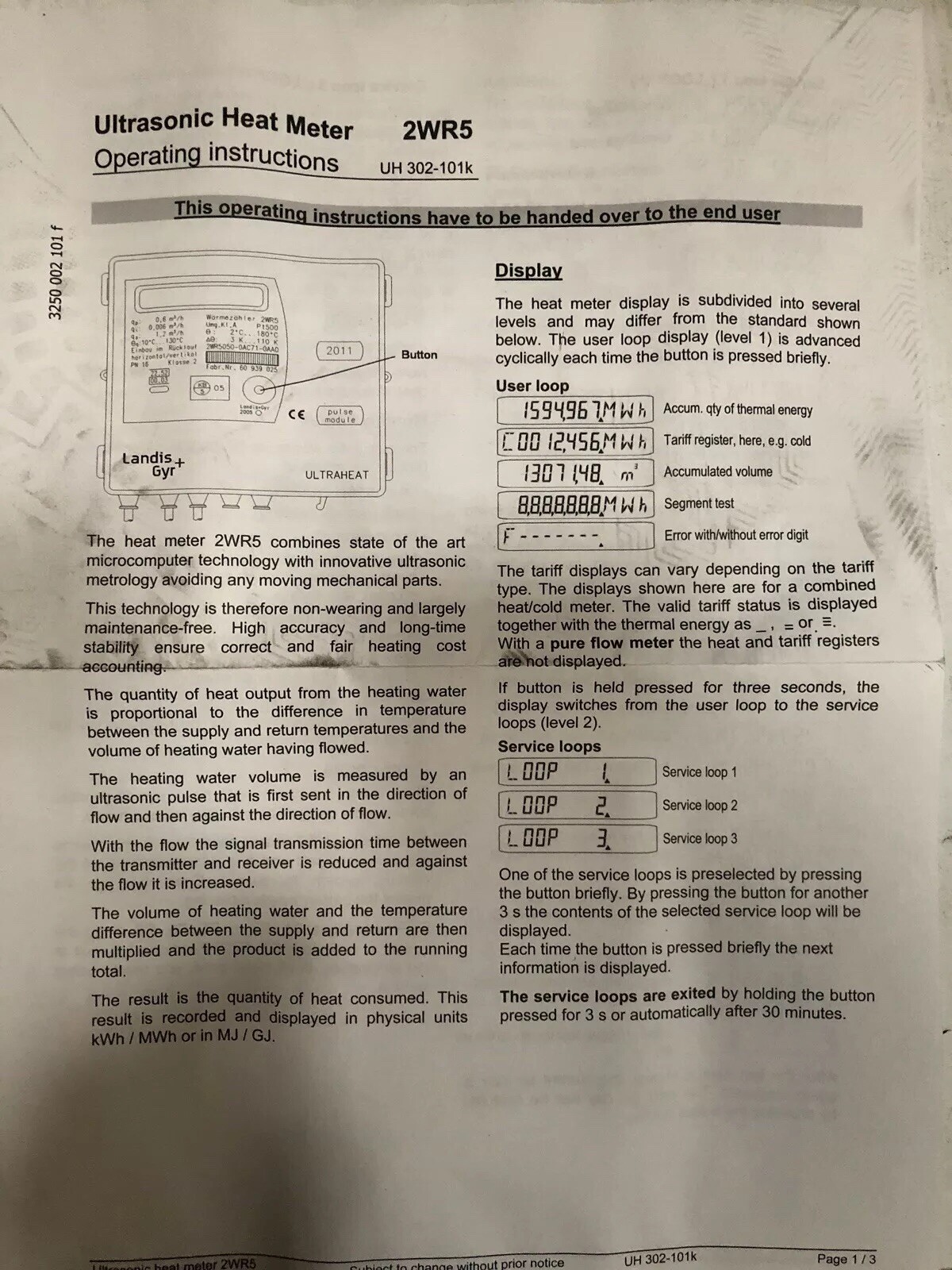 Landis & Gyr Siemens Ultraheat 2WR5 Heat Meter | eBay UK