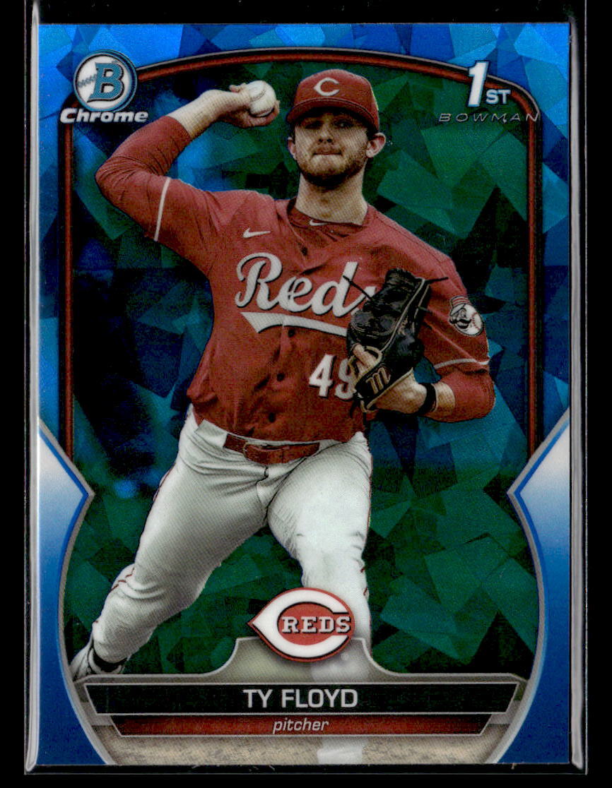 Ty Floyd - 2023 Bowman Draft Chrome 1st Sapphire #BDC-155 Cincinnati ...