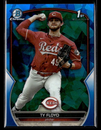 Ty Floyd - 2023 Bowman Draft Chrome 1st Sapphire #BDC-155 Cincinnati ...