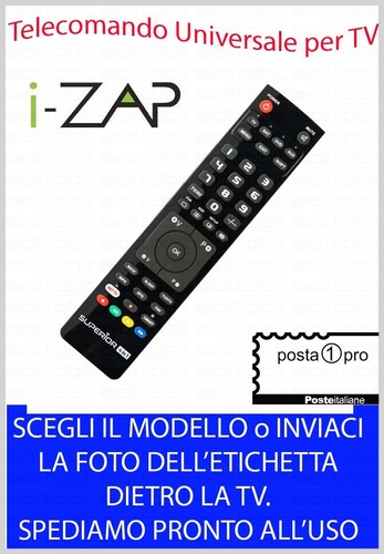 TELECOMANDO UNIVERSALE per DECODER SAT e DIGITALE i-ZAP iZAP SCEGLI ...