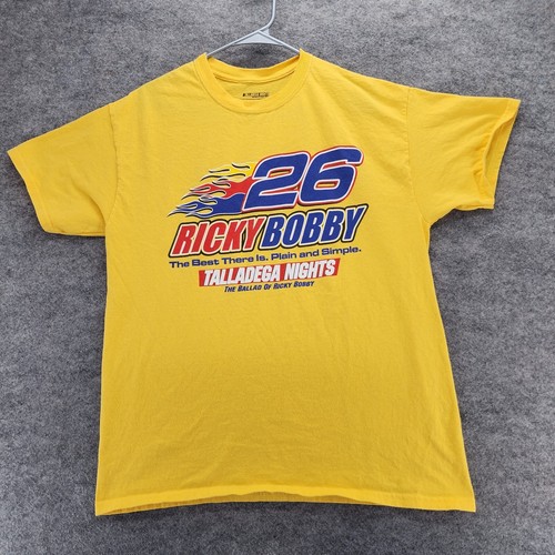 Talladega Nights Shirt Mens Large Short Sleeve Yellow Ricky Bobby | eBay