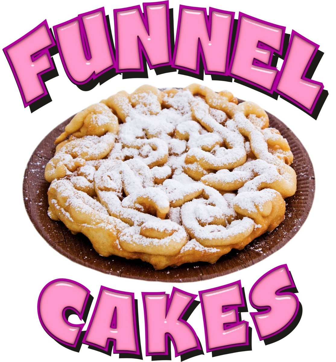 Funnel Cake Clip Art Funnel Cakes DECAL (Choose Your Size) Food Truck