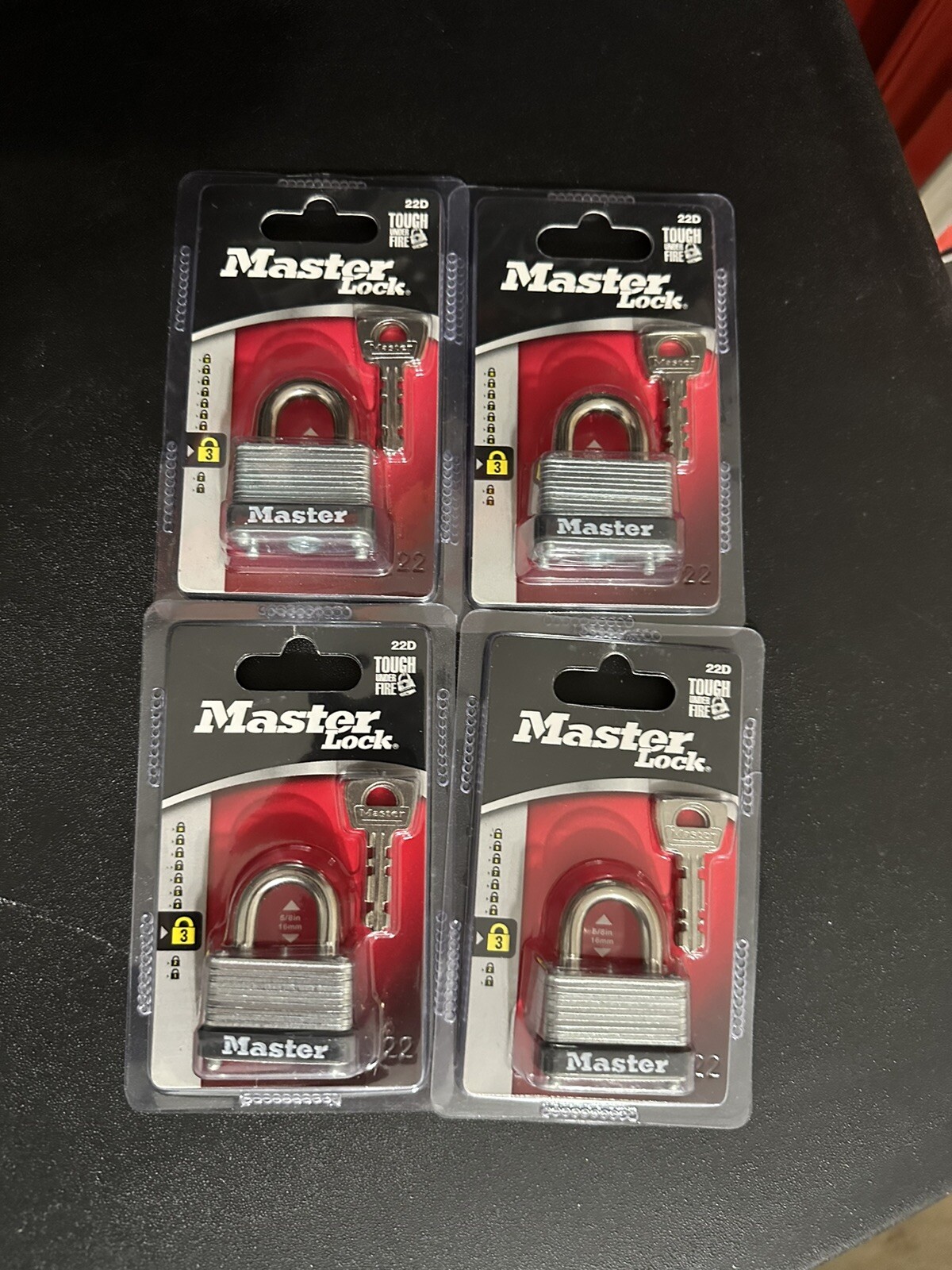 Master Lock 22D LOT OF 4 - Keyed Padlock Level 3 Security | eBay