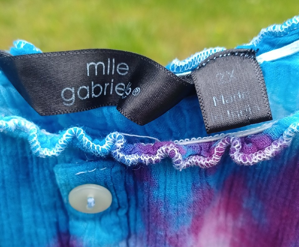 Mlle Gabrielle Women's Tie Dye Sleeveless Long Maxi Dress Sx 2X blue ...