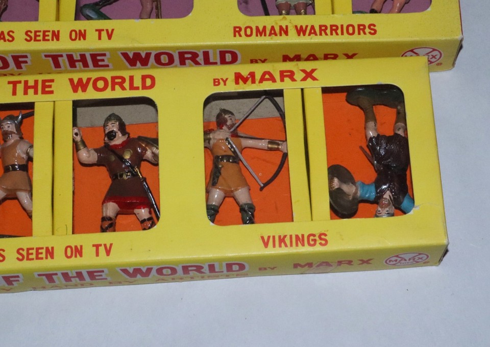 MARX Warriors of the World | *MIB* x12 VIKINGS ROMAN Toy Soldiers Box ...