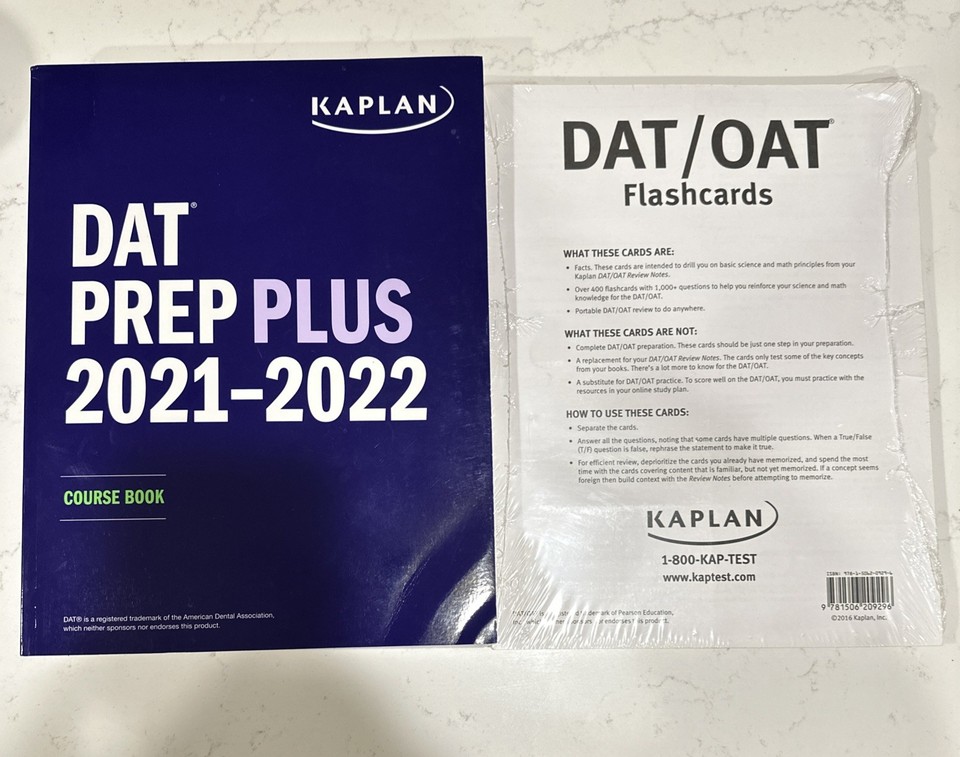 Kaplan 2021 2022 Dat / Oat Flashcards (New) | eBay