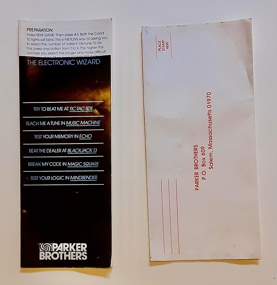 Vtg. 1978 Parker Brothers Merlin The Electronic Wizard Game w/Box | eBay