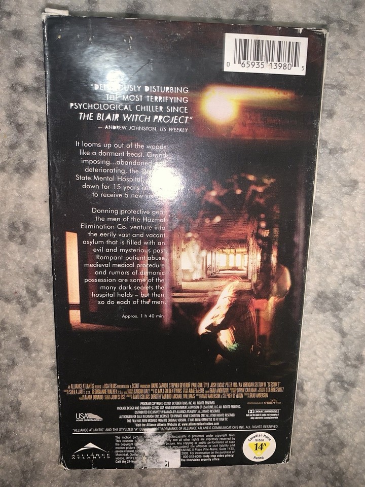session 9 “Fear Is A Place” VHS | eBay