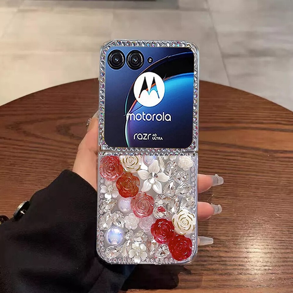 For Motorola moto razr + 2024 phone case cover cute Luxury Bling ...