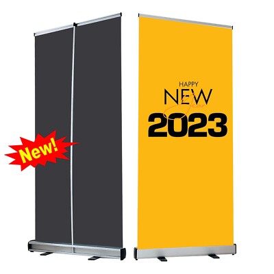 2 UNIT，33½"x80" HEAVY-DUTY Retractable Roll Up Banner Trade Show Sign ...