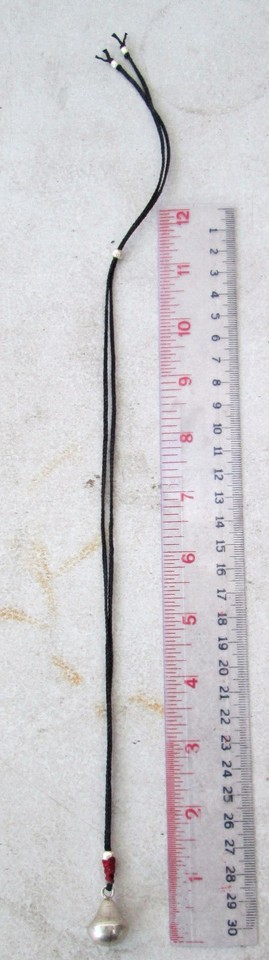 NiCe! Hmong Silver & Hemp Adjustable Bell Amulet Necklace HANDMADE | eBay