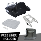 13.7" King Trunk Backrest Mount Rack Fit For Harley Touring Road Glide ...