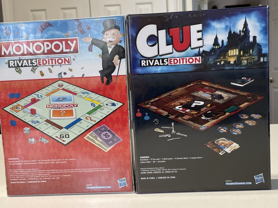 Monopoly And Clue RIvals Edition Board Games - NEW/Sealed | eBay