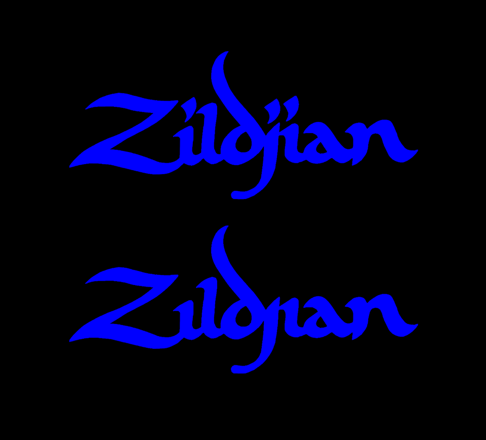 Pair Zildjian Cymbals Logo 6" Wide Vinyl Decal Sticker | eBay