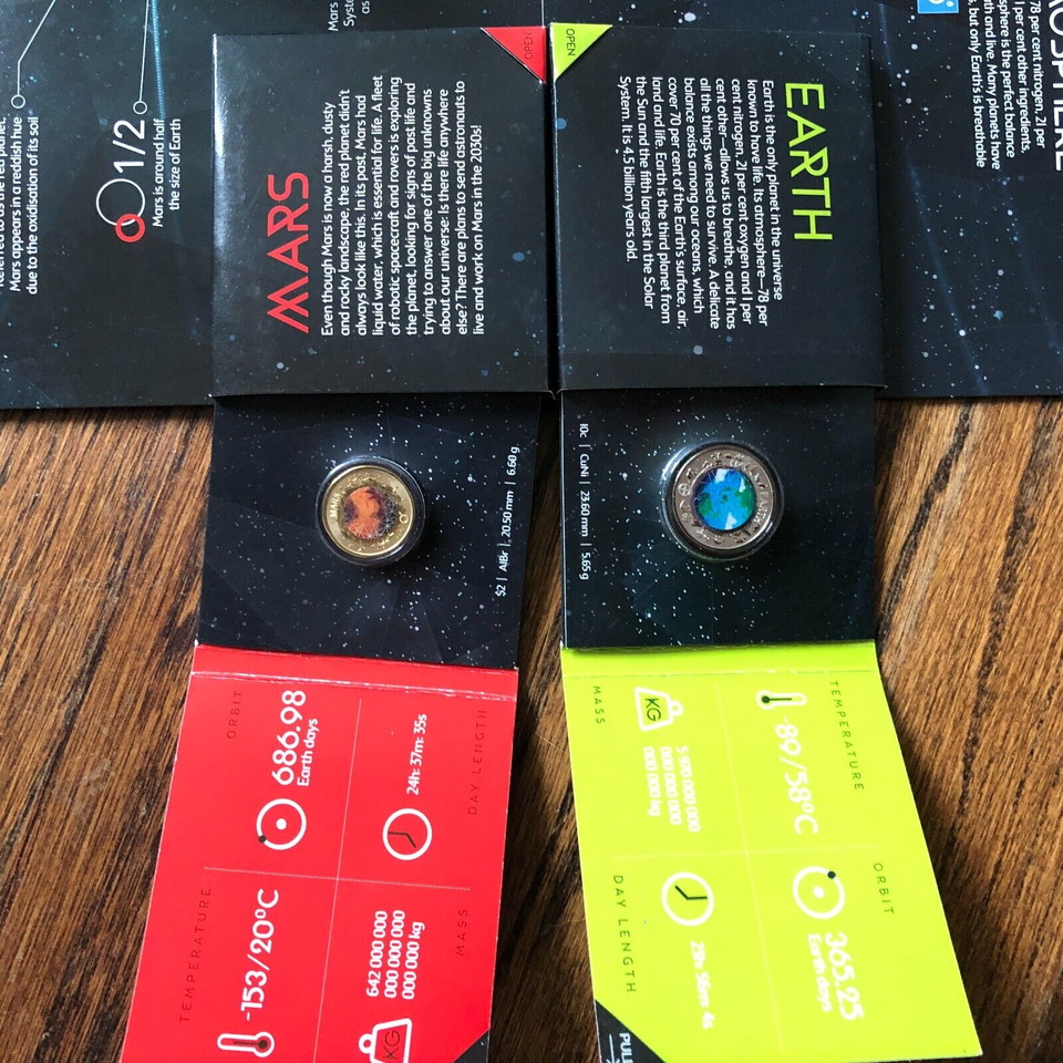 2017 PLANETARY COINS AUSTRALIA FULL 10 COIN SET POP-UP BOOK INCLUDES ...