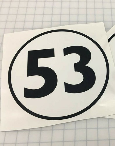 Herbie the Love Bug 53 VW Beetle 10 Inch Decal Sticker | eBay