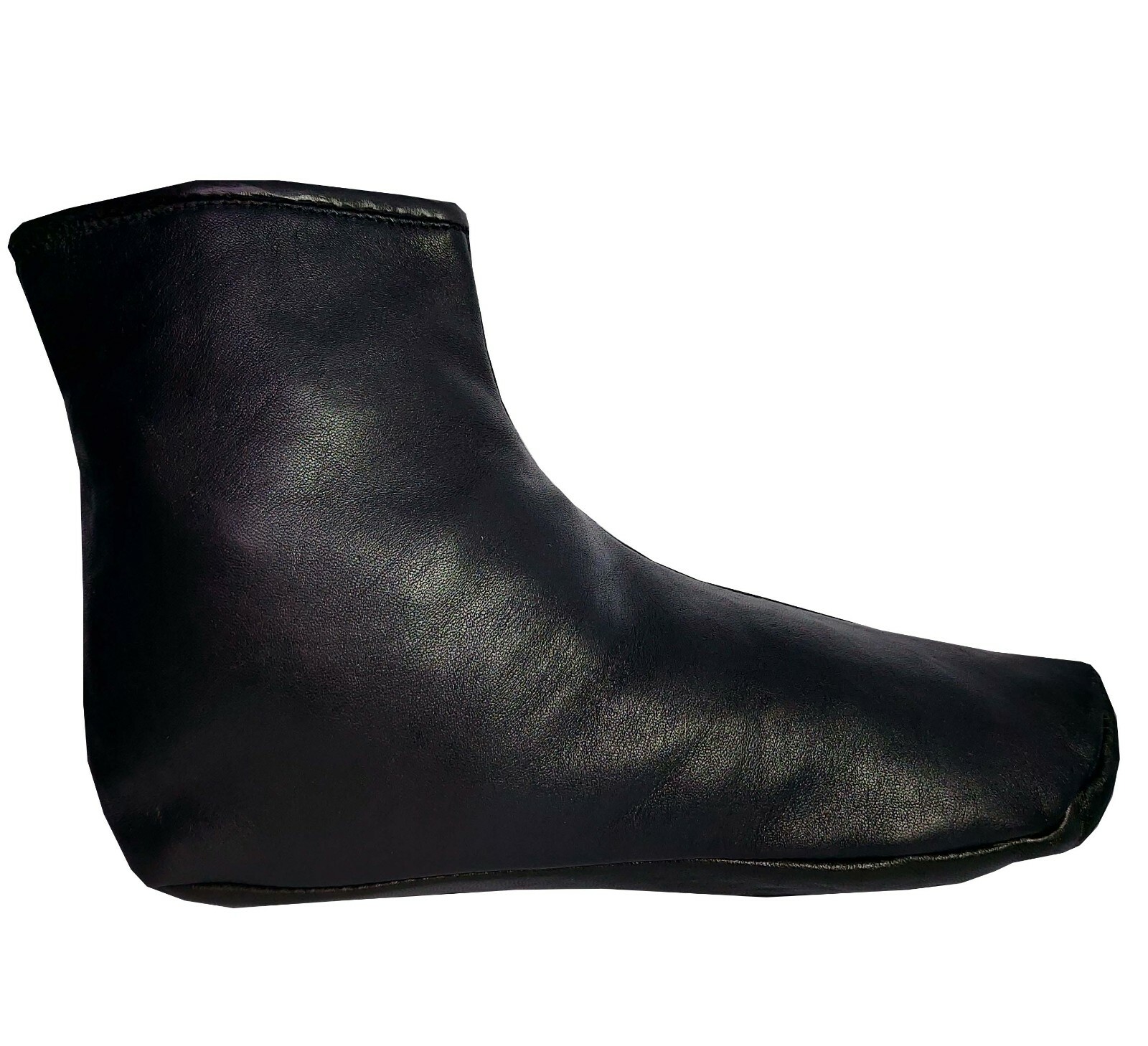 Mens Ladies Unisex Real Leather Black Socks Khuffs Khuffain for Hajj ...