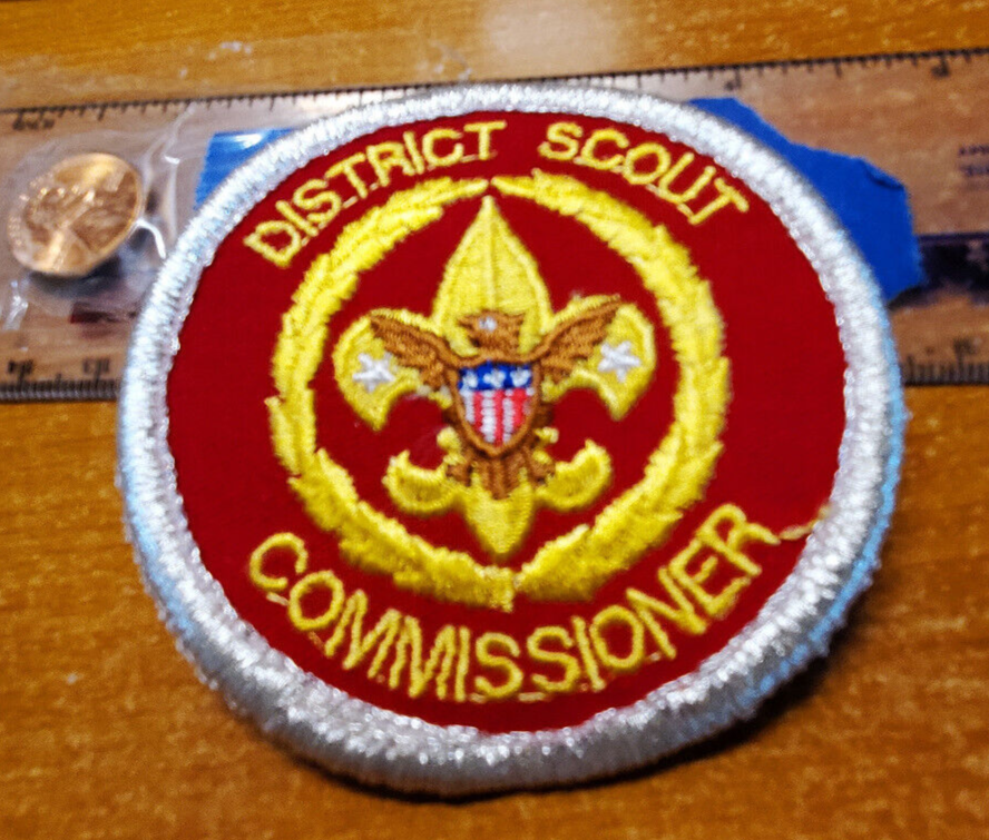 BSA District Scout Commissioner Position Patch, silver mylar border ...