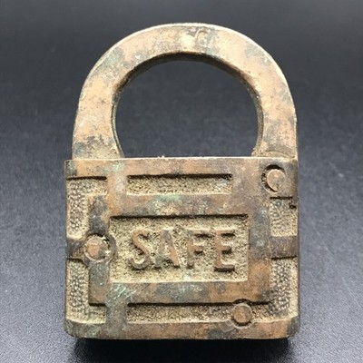 Antique Vintage Safe brass Padlock no Key | eBay