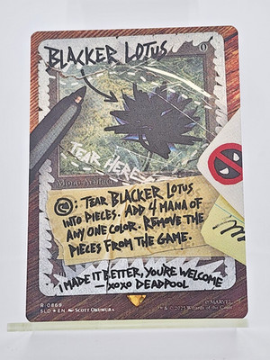 Blacker Lotus #869 Rainbow Foil - Deadpool Secret Lair Drop Foil - NM/M ...