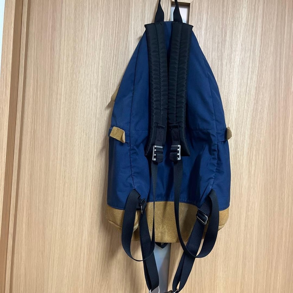 The North Face navy backpack nylon suede padded straps Japan | eBay UK