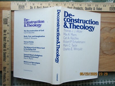 deconstruction & theology - Thomas J. J. Altizer 1982 | eBay
