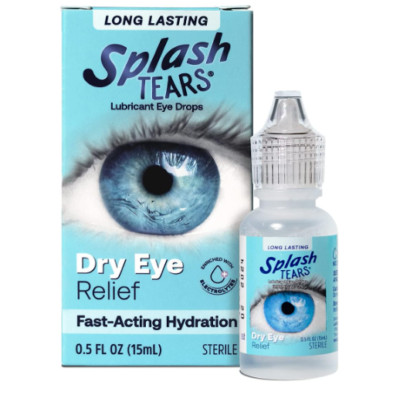 Splash Tears, Lubricant Eye Drops for Dry Eyes, Fast Acting and Long ...