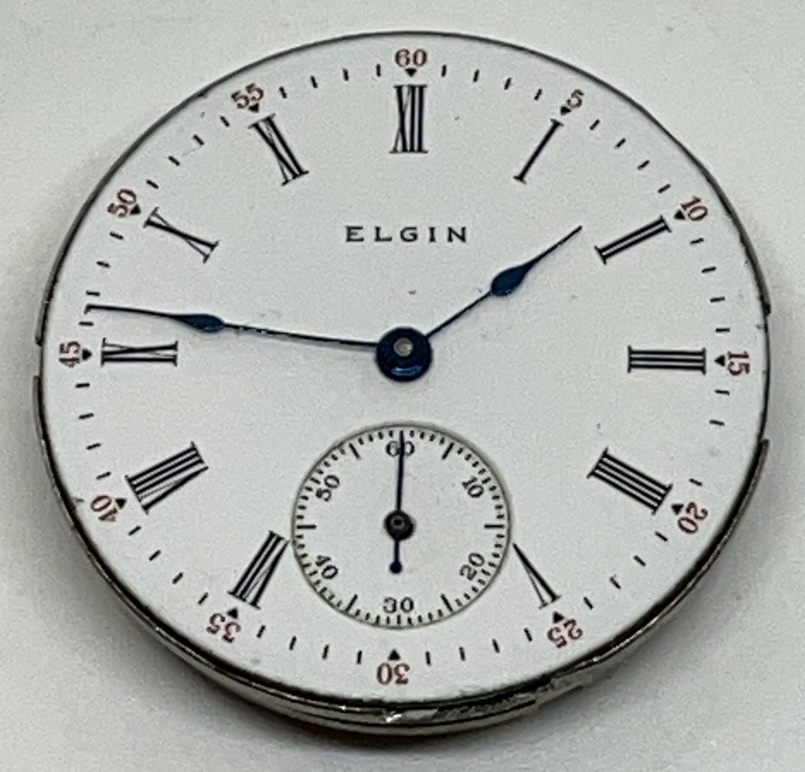 ELGIN POCKET WATCH MOVEMENT 1908 0s 7 Jewels Runs - Gem