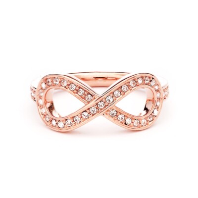 MYJS Infinity Love Pave Ring with Swarovski Crystals Pave Rose Gold ...