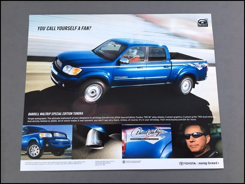 2006 Toyota Tundra Darrell Waltrip Edition 1-page Sales Brochure ...