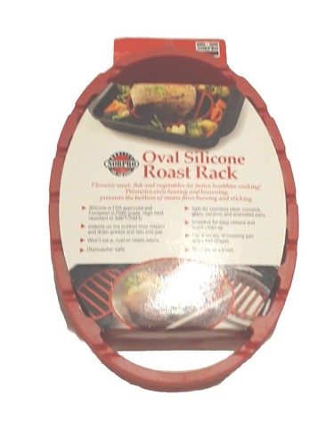 New Nor pro Oval Silicone Roast Rack Red | eBay