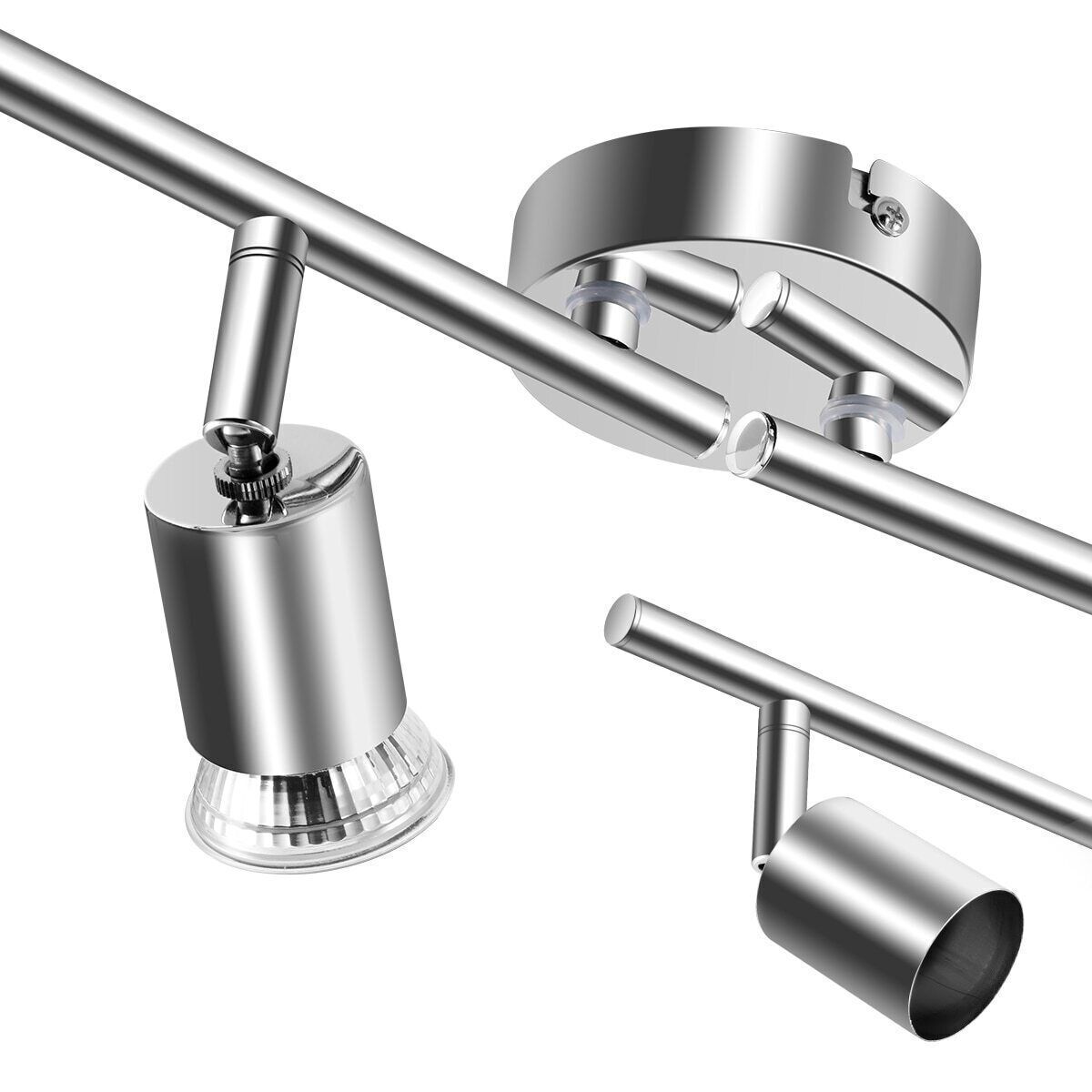 4 Way Ceiling Spot Light Fitting LED GU10 Adjustable Kitchen Spotlight ...