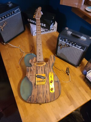 custom epoxy and reclaimed wood telecaster | eBay