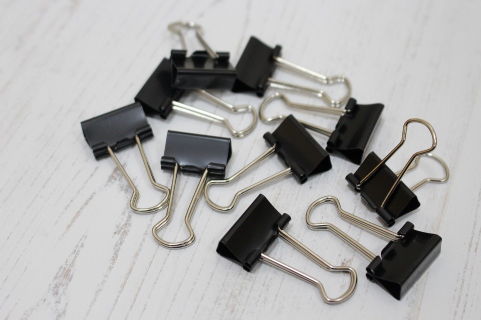 Bulldog Foldback Clips 19mm Letter & Binder in 13 Coloured & Pastel ...