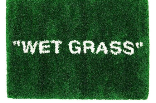Virgil Abloh Ikea Markerad Wet Grass Rug Green OFF White Limited ...