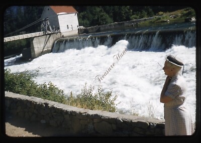 Tumwater Dam Washington Old Woman Fashion 1950s Slide Red Border ...