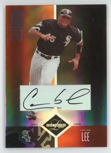 Carlos Lee 2004 Leaf Limited Moniker Bronze Auto /25 #234 Chicago White ...