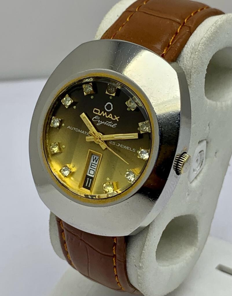 Vintage OMAX Crystal 35202 Automatic 17j Swiss Men's Watch (2058) for ...