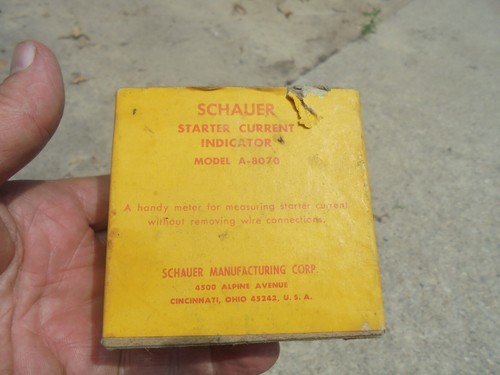 Vintage Schauer Starter Current Indicator Model A-8070 in box | eBay